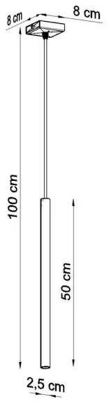 Sollux SL.0469 -  Lustr na lanku PASTELO 1 1xG9/8W/230V černá
