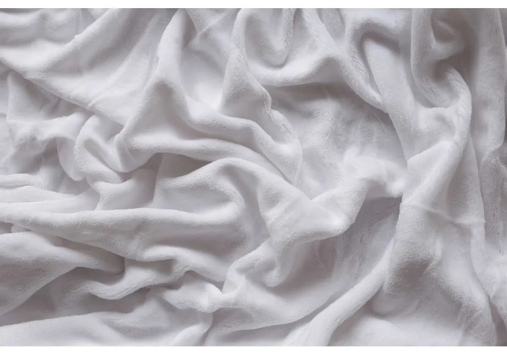 Bílé napínací prostěradlo z mikroflanelu 180x200 cm – Jerry Fabrics