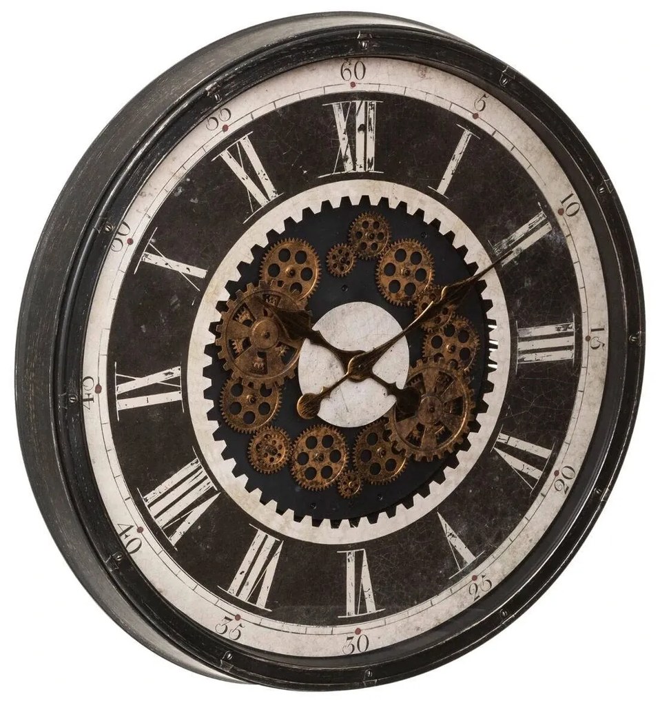 Velké nástěnné hodiny CHARLEY, O 76 cm, s ozdobným mechanismem