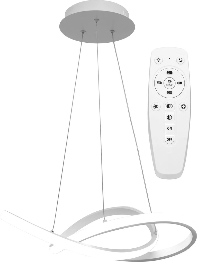 Toolight - LED stropní svítidlo + dálkový ovladač APP392-CP, bílá, OSW-06908