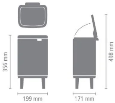 Brabantia BO HI odpadkový koš 4L platinová