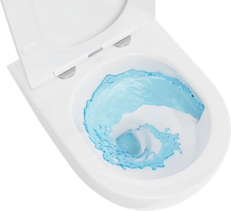 Mexen Lena miska wc Rimless Tornado se sedátkem s pomalým zavíráním slim, duroplast, bílý lesk - 30220300T