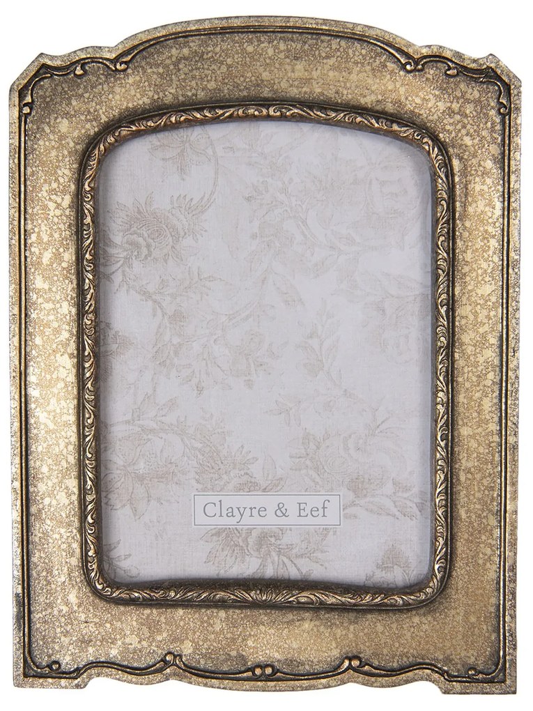 Zlatý fotorámeček ve vintage stylu Claudette - 18*2*24 cm / 13*18 cm