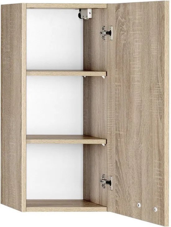 Aqualine Aqualine, ZOJA/KERAMIA FRESH skříňka horní 35x76x23cm, dub platin, 50336