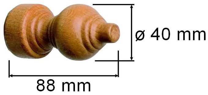 Garnýž 100 cm dvouřadá - dvojitá, odstín dub