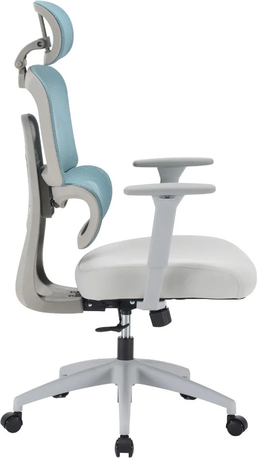 Ergonomická kancelářská židle NEONIT - neomint síťovina / šedá látka / nosnost 150 kg