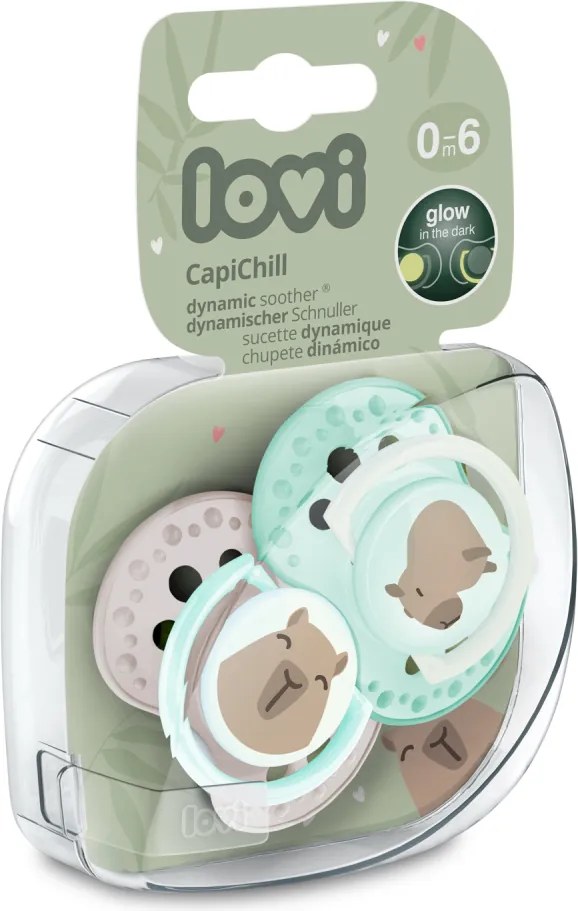 LOVI Dudlík silikonový dynamický CAPICHILL 0-6m 2ks kluk