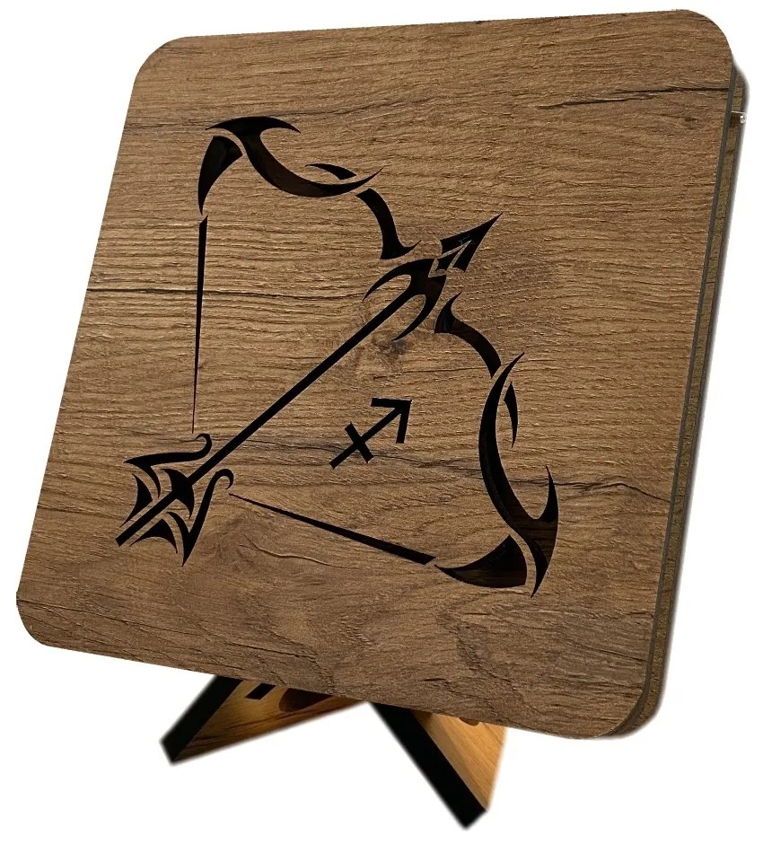 Li-Go Znamení "Střelec" lampa 19x19cm provedení povrchu: dub