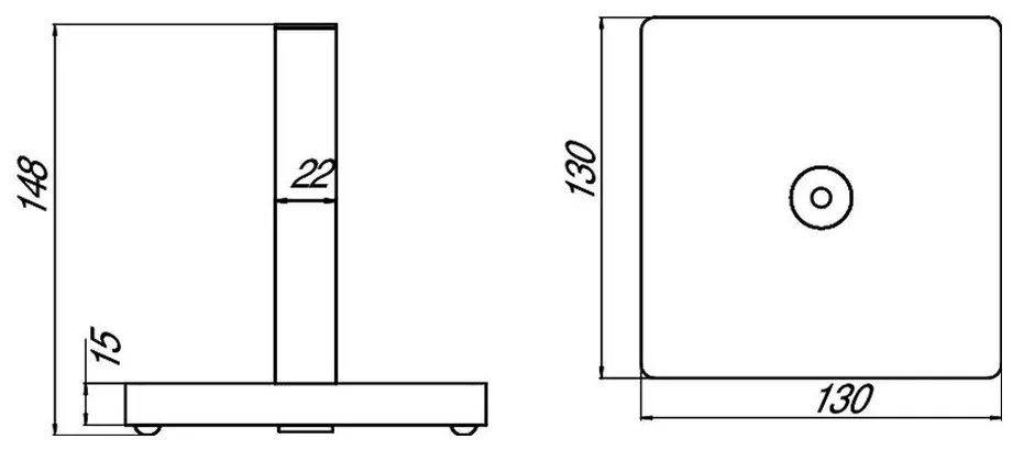 Emco Cosmetic mirrors Prestige - Stojan 148 mm, chrom 109600114