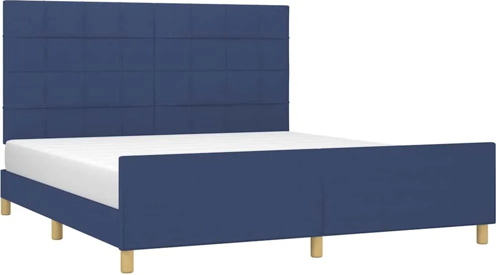 Rám postele bez matrace modrý 180 x 200 cm textil 3125079