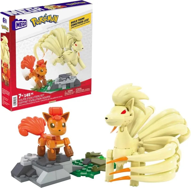 Mattel mega construx hth79 pokémon vulpix evolution set