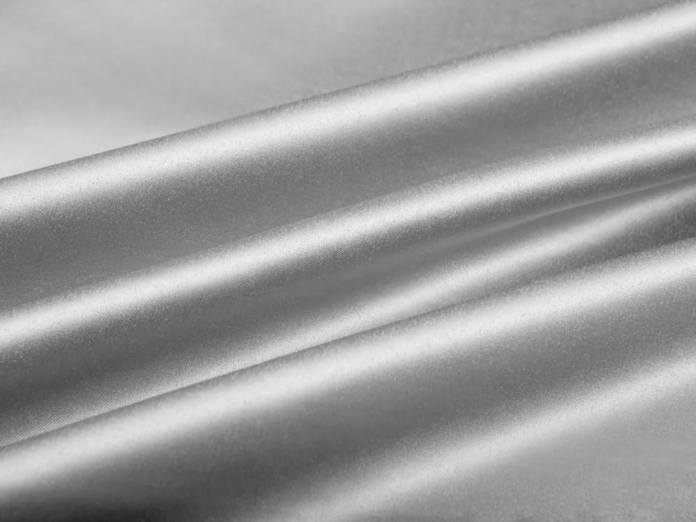 Biante Saténový čtvercový ubrus polyesterový Satén LUX-002 Světle šedý 120x120 cm
