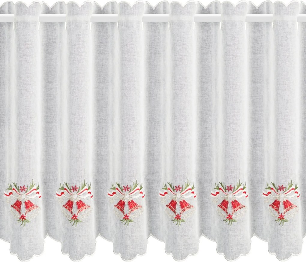 KRÁTKÁ ZÁCLONA NA POUTKÁCH XMAS16 145X70 CM VZOROVANÁ