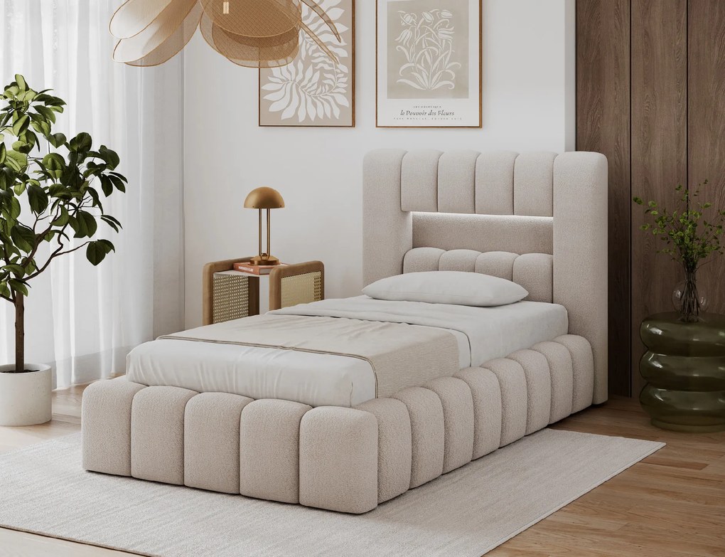 Postel Lamica 90x200 + Kovový rám/plynový výtah/kontejner