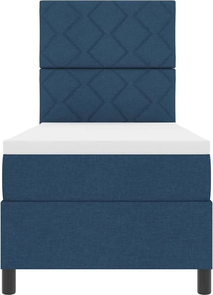 Postel s boxspringem s čelo Modrá 80 x 200 cm textil 3339426