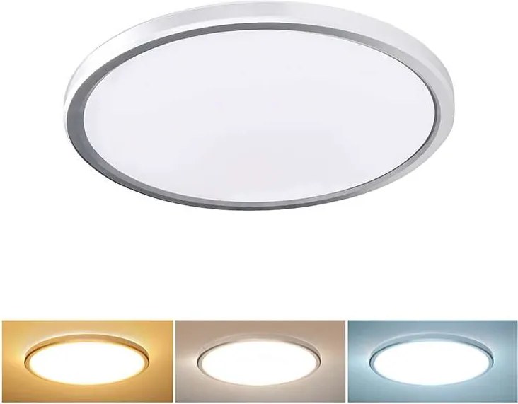 LED stropní světlo odolné vůči vlhkosti WO826 - průměr 30 cm, bílá