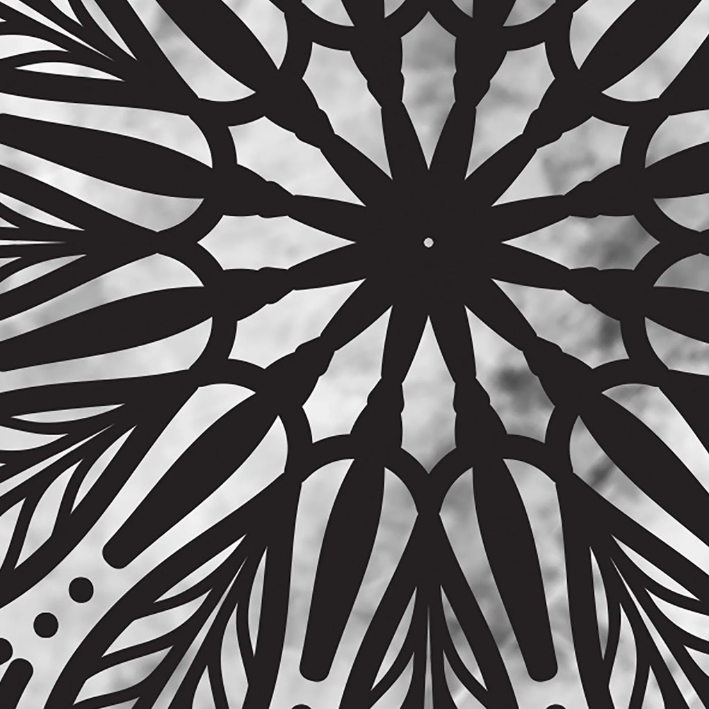 Malvis ® Tapeta Mandala černobílá Vel. (šířka x výška): 288 x 200 cm