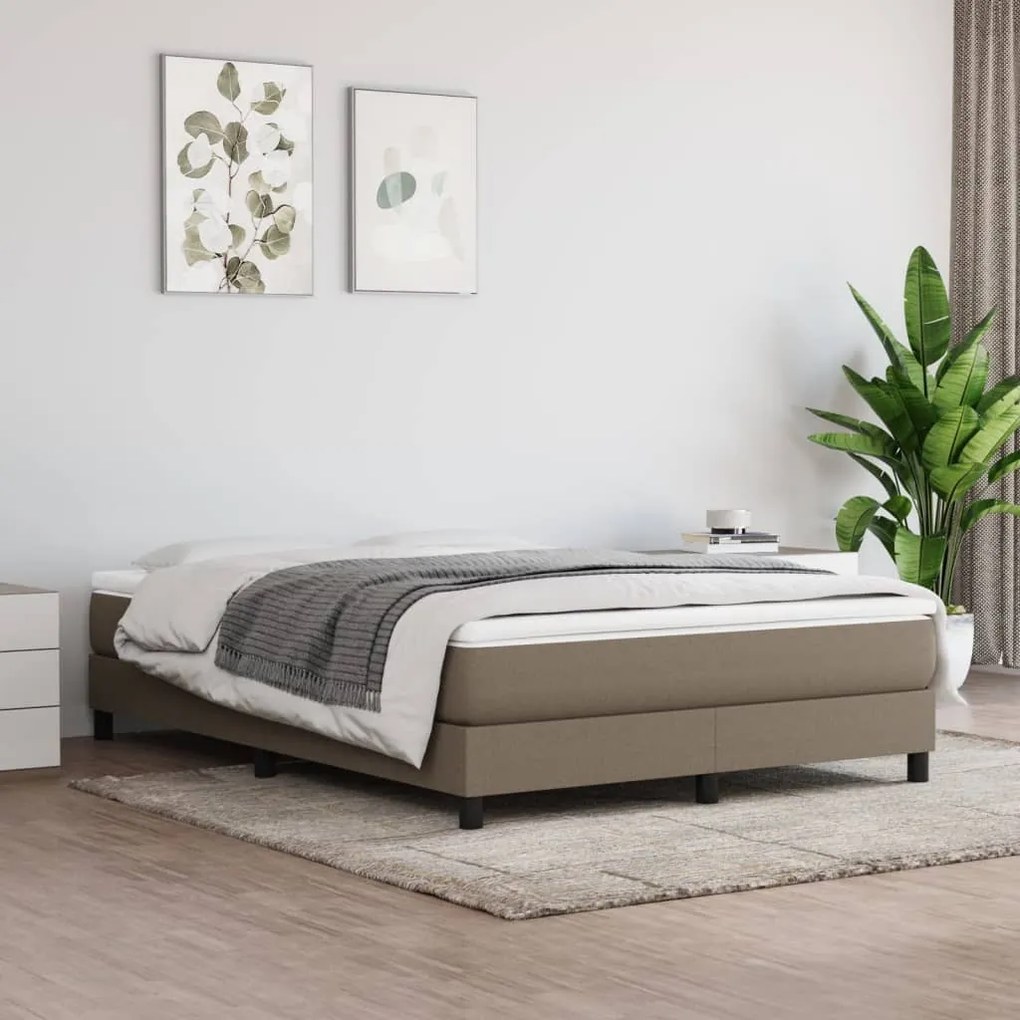 Rám postele s boxspringem taupe 140 x 200 cm textil 3120520