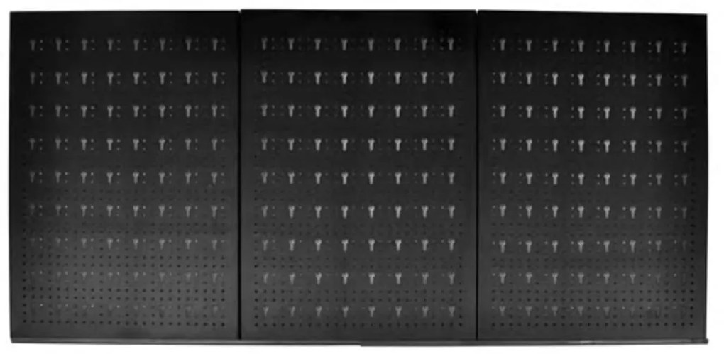 140163 vidaXL Nástěnný panel na nářadí, děrovaný s 18 háčky - 60 x 120 cm