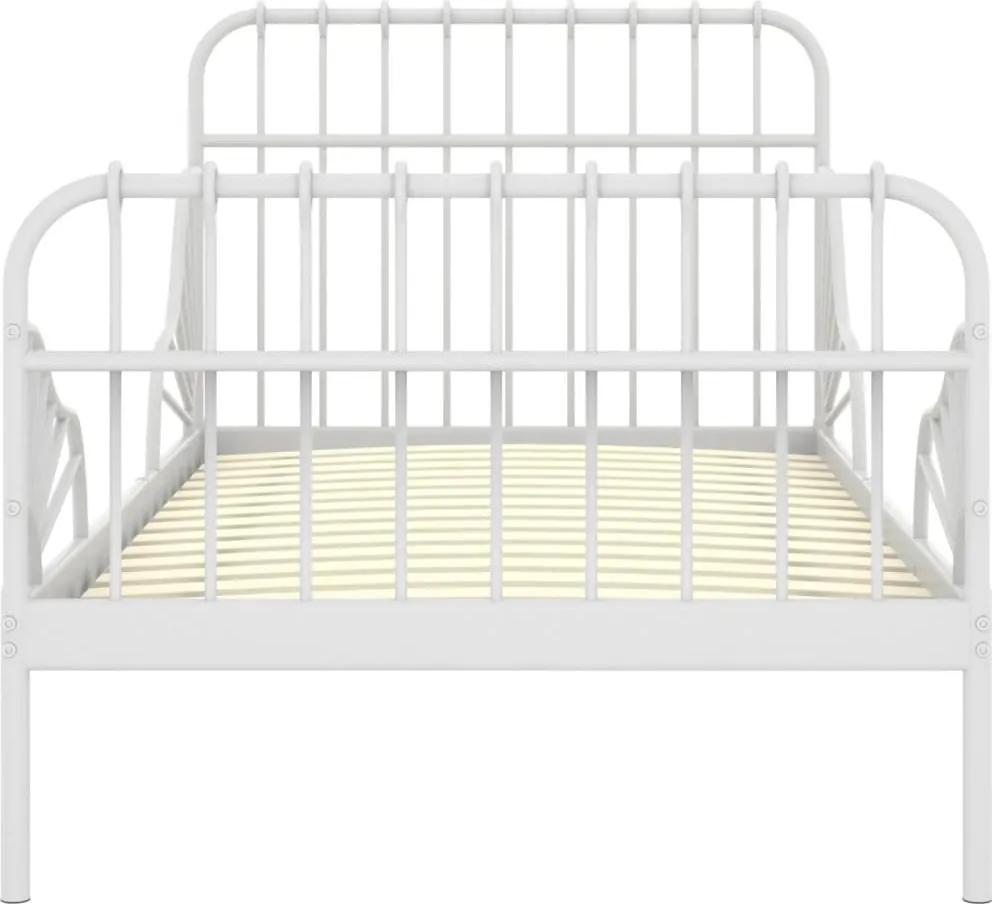 vidaXL Prodloužitelný rám postele kov 80 x 130/200 cm [324741] Barva: Bílá