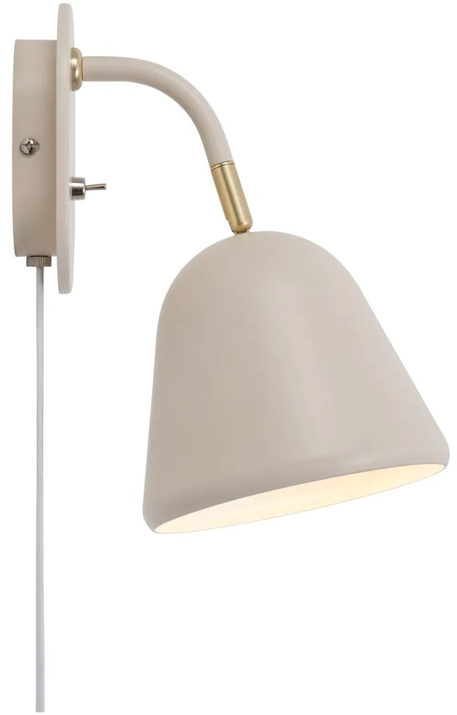 NORDLUX Vintage nástěnná čtecí kovová lampa FLEUR, 1xE14, 15W, béžová 2112101001