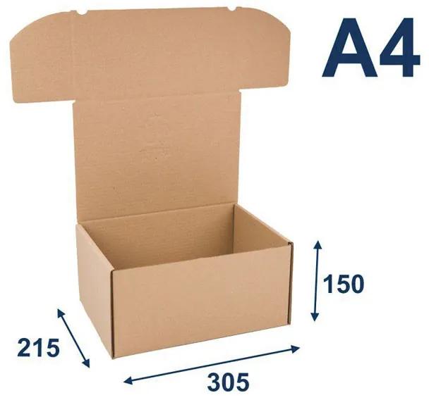 Standardizované krabice na tiskoviny A4, 305 x 215 x 150 mm, 20 ks