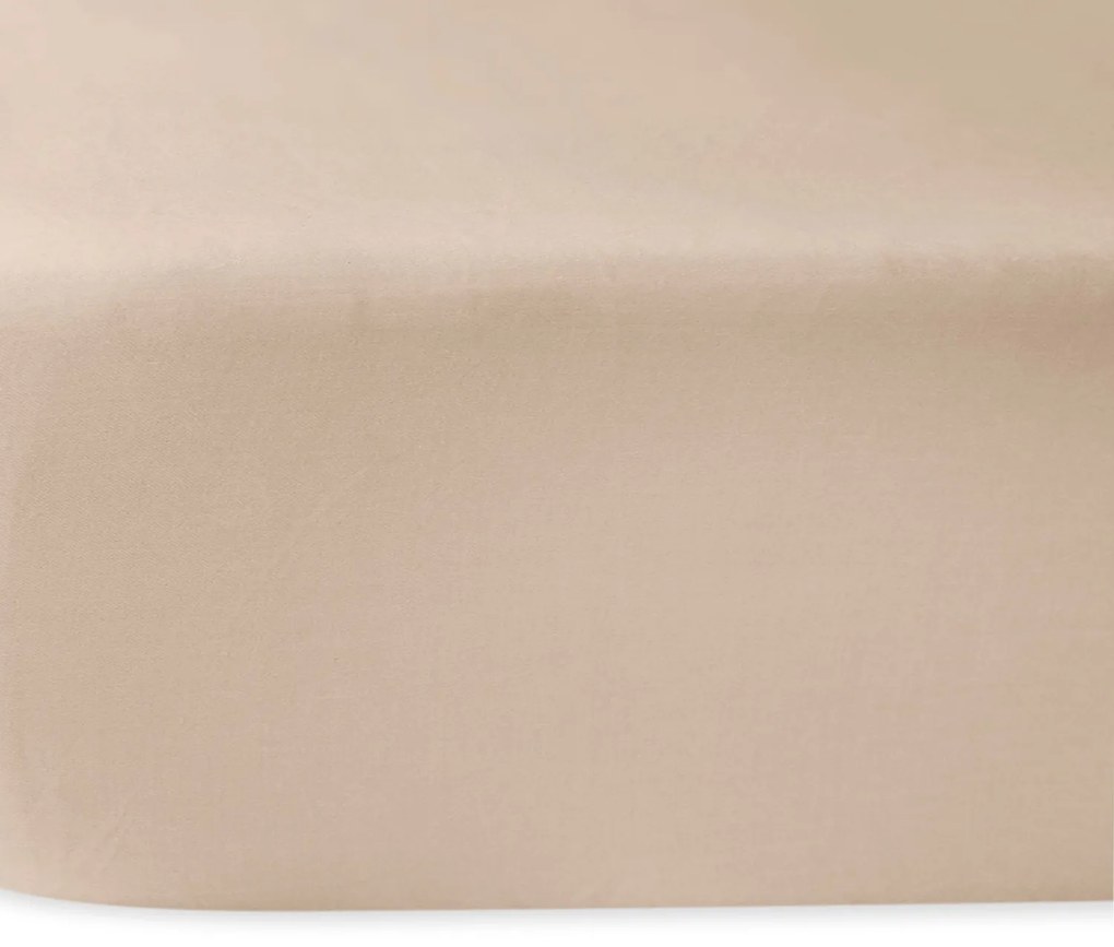 SATÉNOVÉ PROSTĚRADLO BEZ GUMY 200X220 CM SVĚTLEBÉŽOVÁ