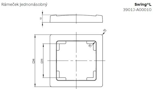 ABB Swing L rámeček světle šedá 3901J-A00010 S1