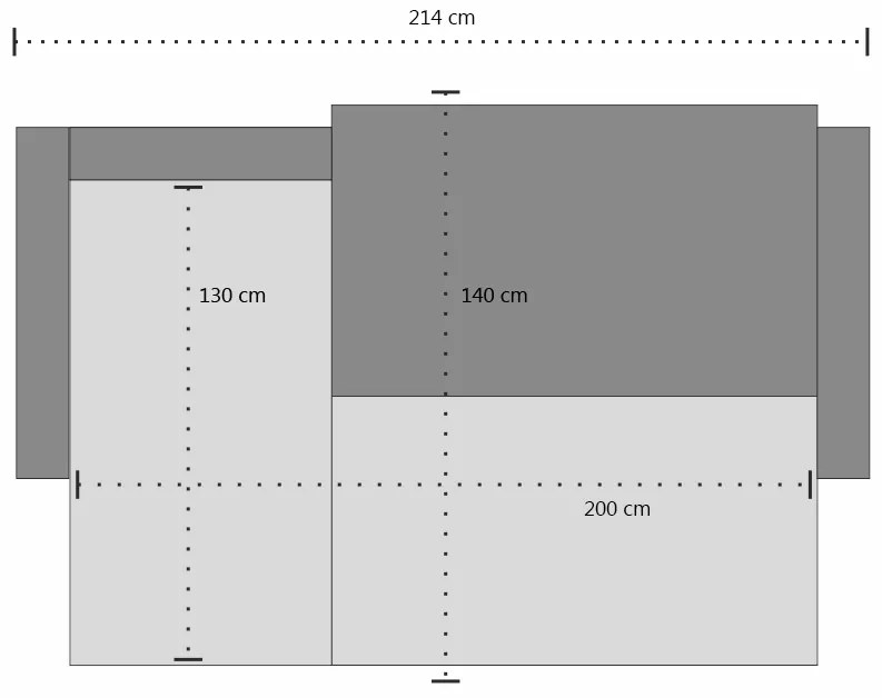 Rohová rozkládací sedačka VELLUTTO - hnědá - manšestr - LINCOLN 17