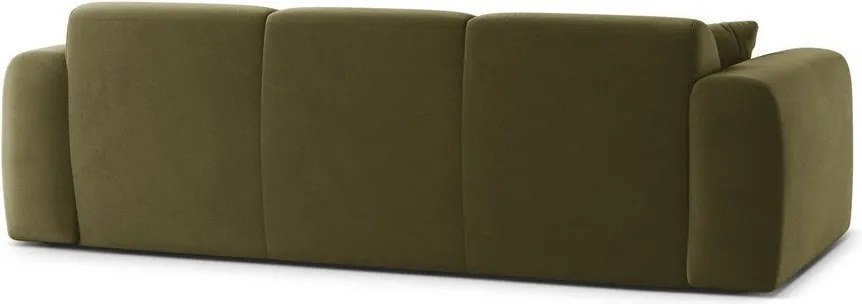 Khaki sametová pohovka 235 cm Molino – Micadoni