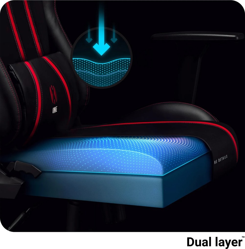 Herní křeslo z eko kůže Small Size, černý-červený: Diablo X-One 2.0