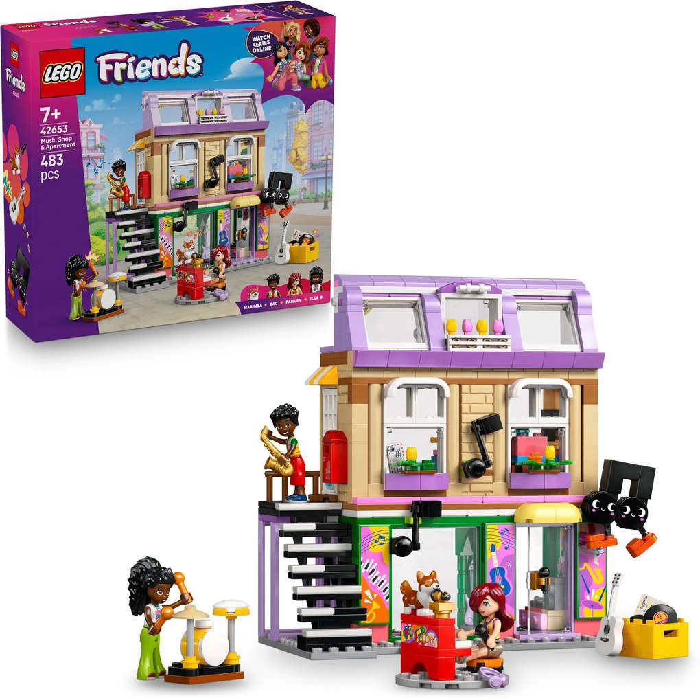 Lego friends 42653 obchod s hudebninami a byt 5702017815213
