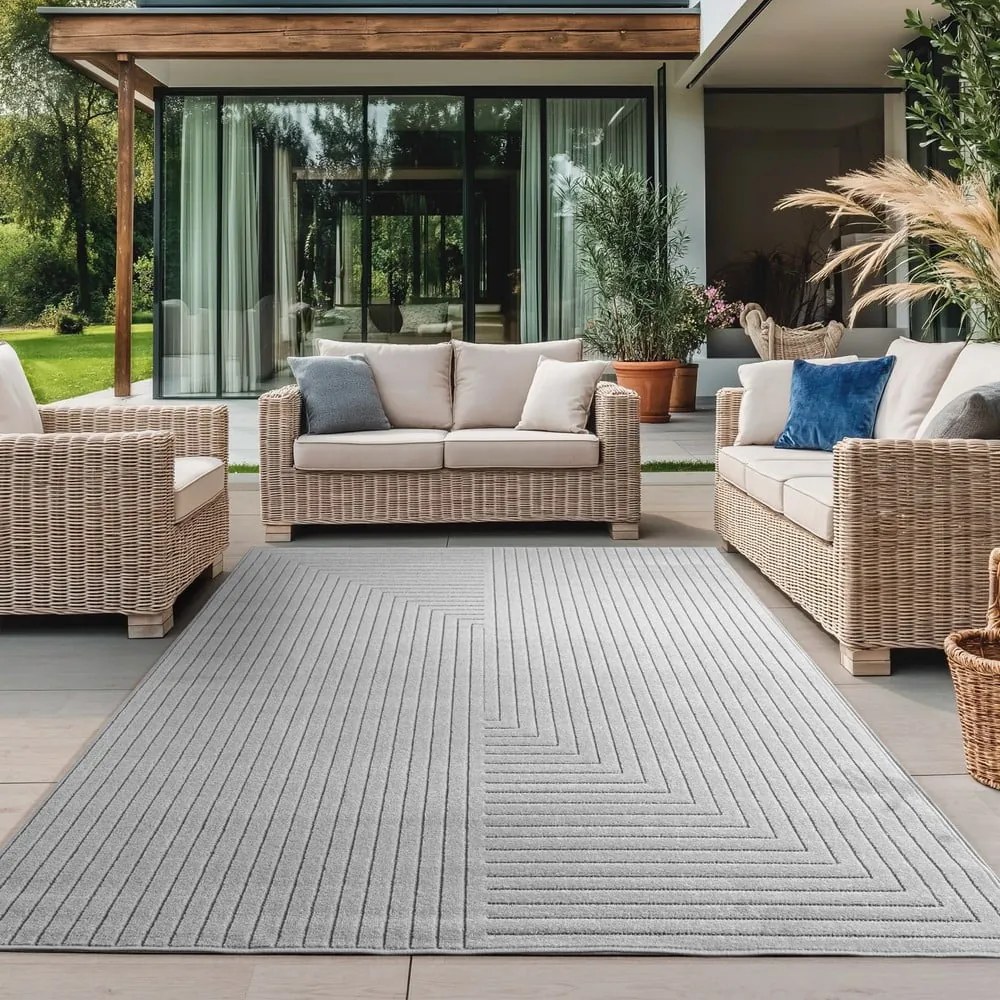Šedý vnitřní a venkovní koberec 240x340 cm Nova 1202 – Ayyildiz Carpets