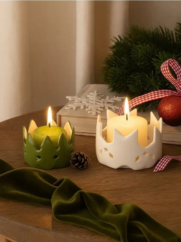 Sinsay - Svícny s vánočním motivem 2 pack - vícebarevná