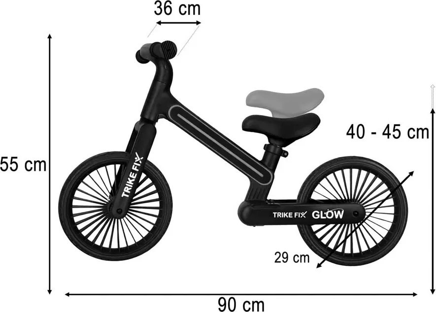 Creative Corner Trike Fix Glow LED cross-country bike černá
