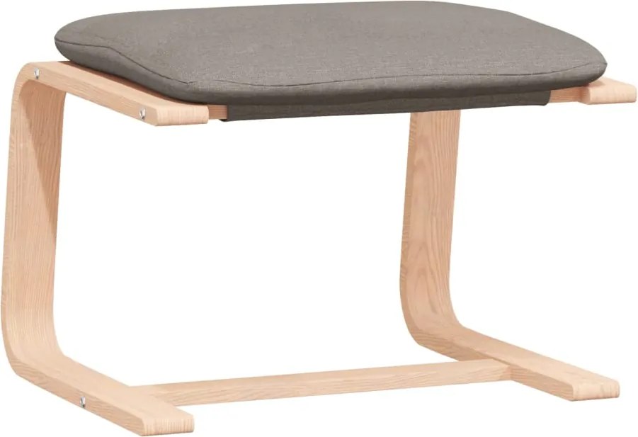Relaxační křeslo s podnožkou taupe textil 3154418