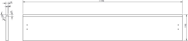 Mexen Rivel, koupelnová skříňka 120 cm s umyvadlem Vela, 2 zásuvky, drážkovaná, grafitová matná/bílá matná, 91A20-12047-2-BFF66-W23M