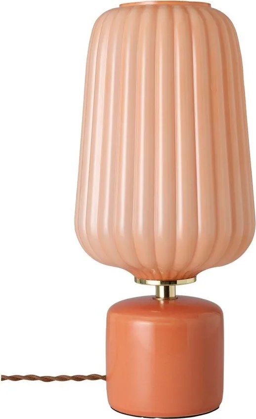 Skleněná stolní lampa v lososové barvě (výška 40 cm) Daria – Ellos Home