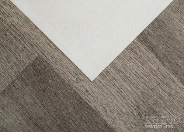 Breno PVC ECOTEX Nimes 588 – tmavé dřevo, šíře 400 cm
