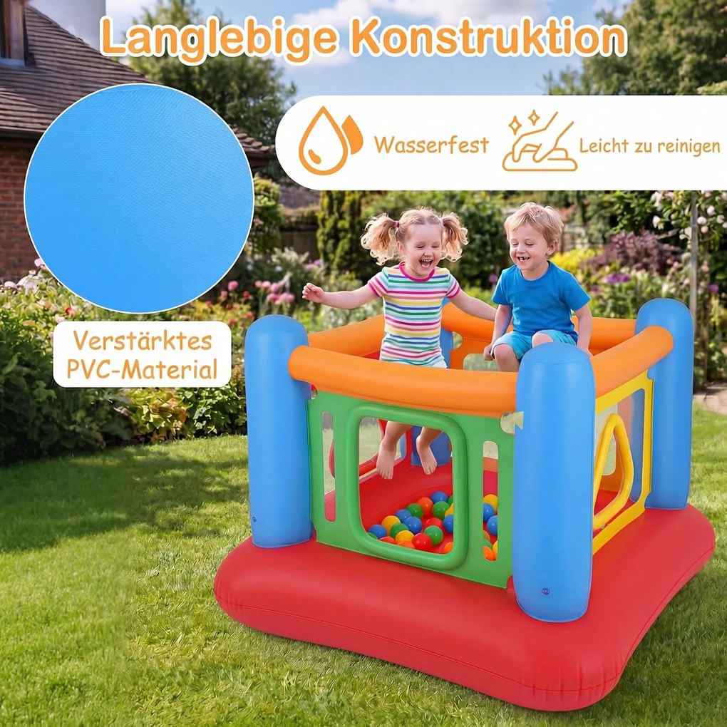 Costway Nafukovací skákací hrad 3 v 1 hrací hrad míčové – 160 × 160 × 125 cm
