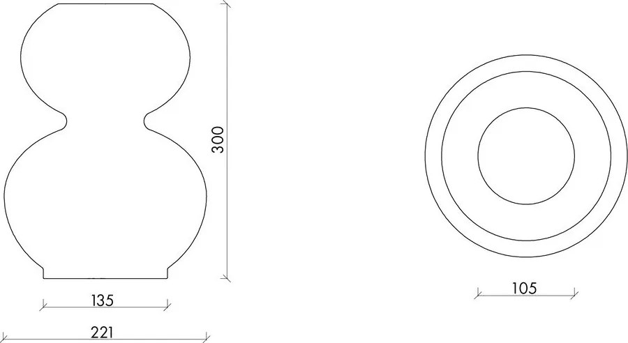 Tmavě modrá keramická váza (výška 36 cm) Tuga – noo.ma