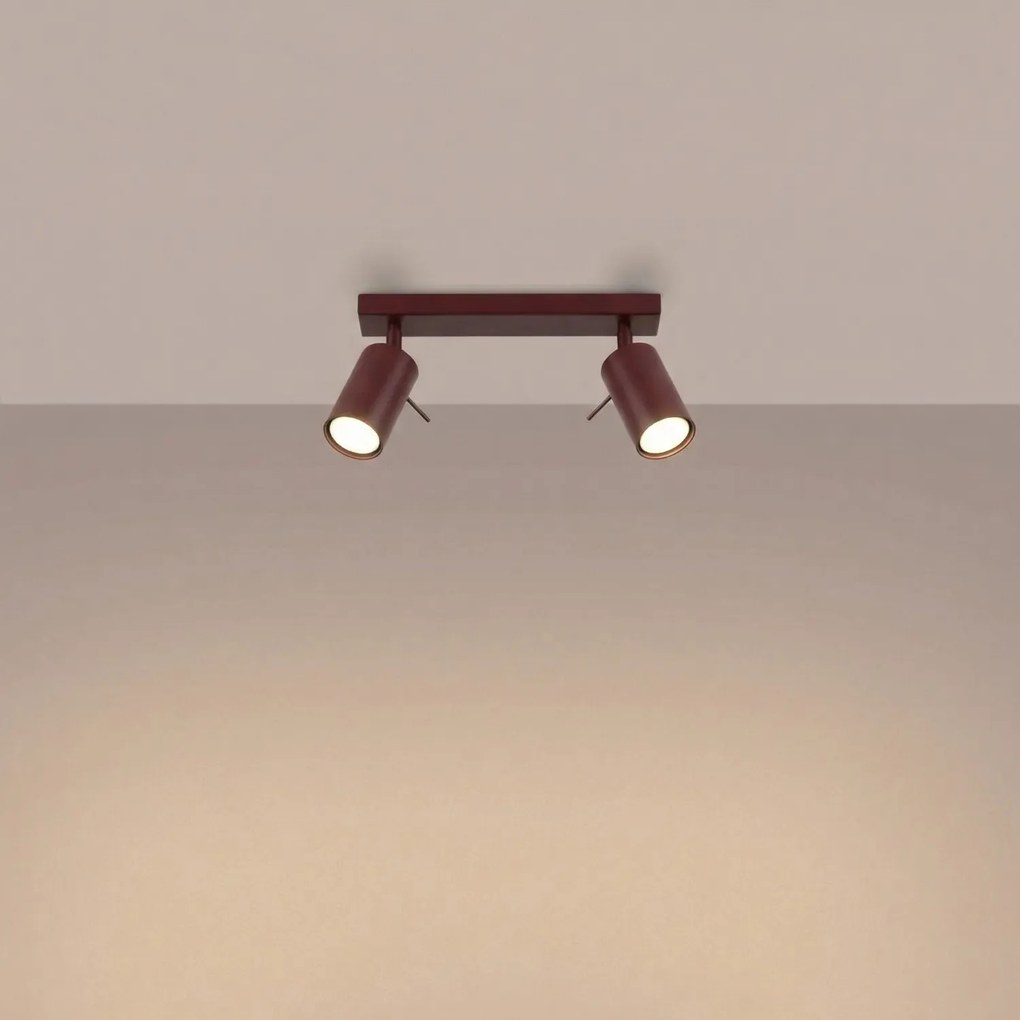 Sollux Lighting Stropní svítidlo RING 2 bordó