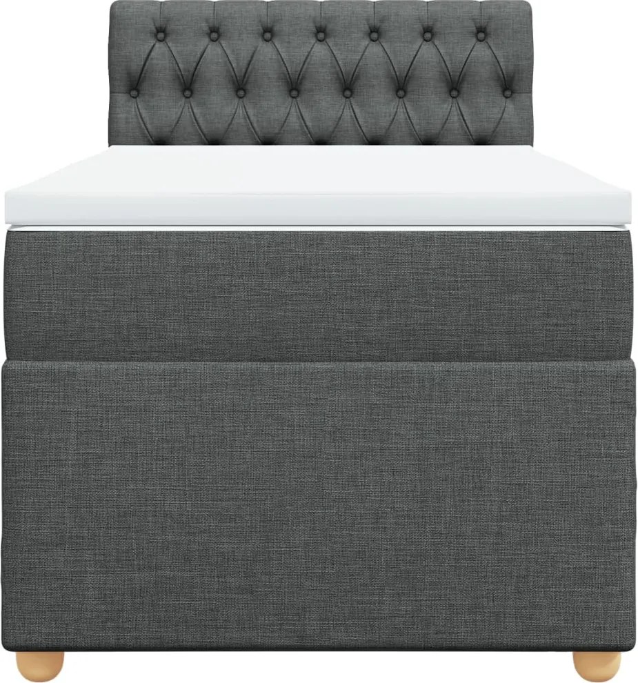 Box spring postel s matrací tmavě šedá 80 x 200 cm textil 3286515