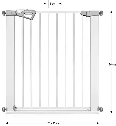 Bezpečnostní zábrana GUARDY na schody, bílá