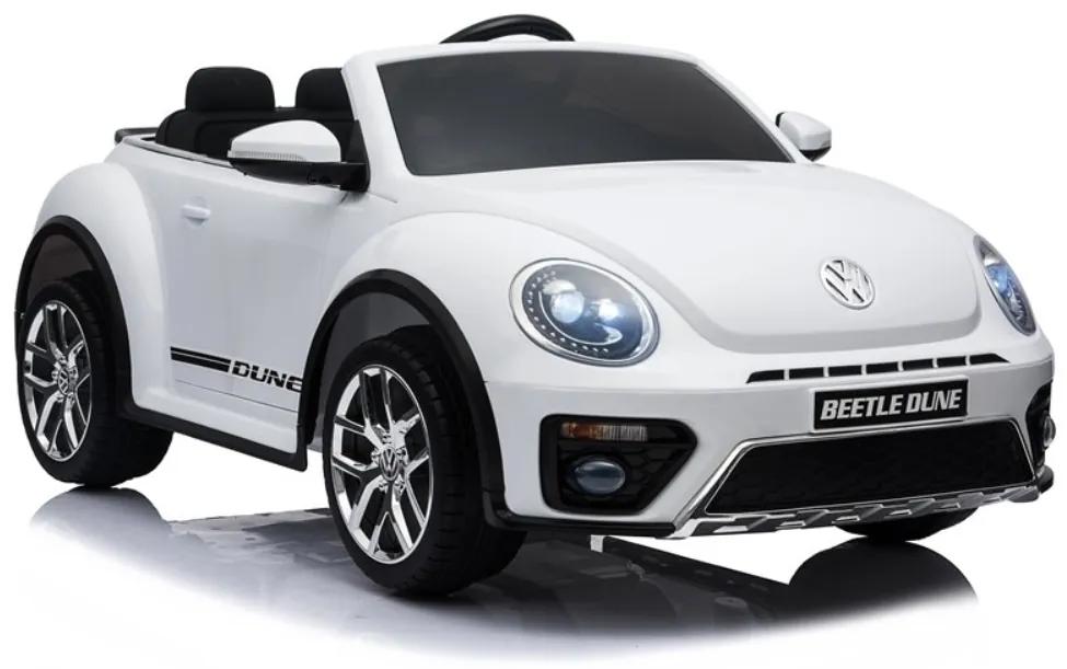 HračkyZaDobréKačky Elektrické autíčko VW Beetle Dune bílé