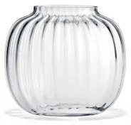 Skleněná váza Primula Oval Clear 17,5 cm Holmegaard