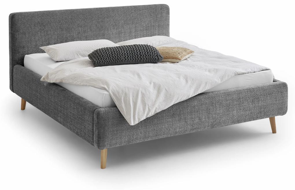 Čalouněná postel MATTIS 160x200 cm; antracit