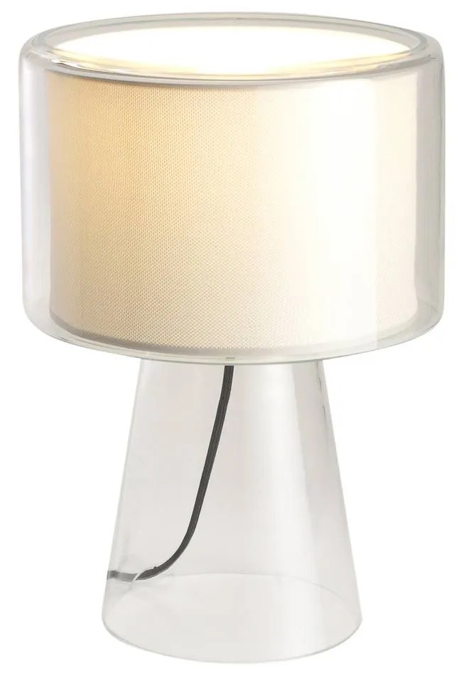 Stolní lampa MARSET Mercer, polyester, Ø 29 cm