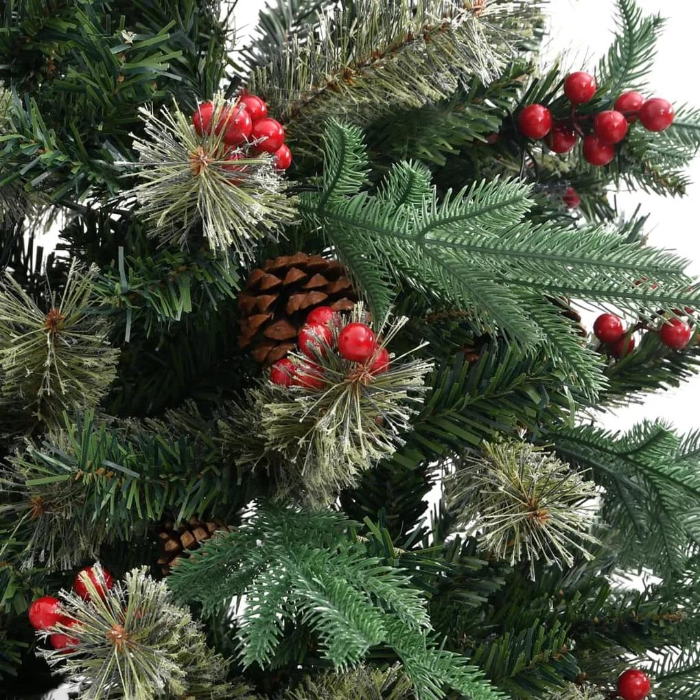 Vánoční stromek se šiškami zelený 225 cm PVC a PE,  340528 HangarStore.cz