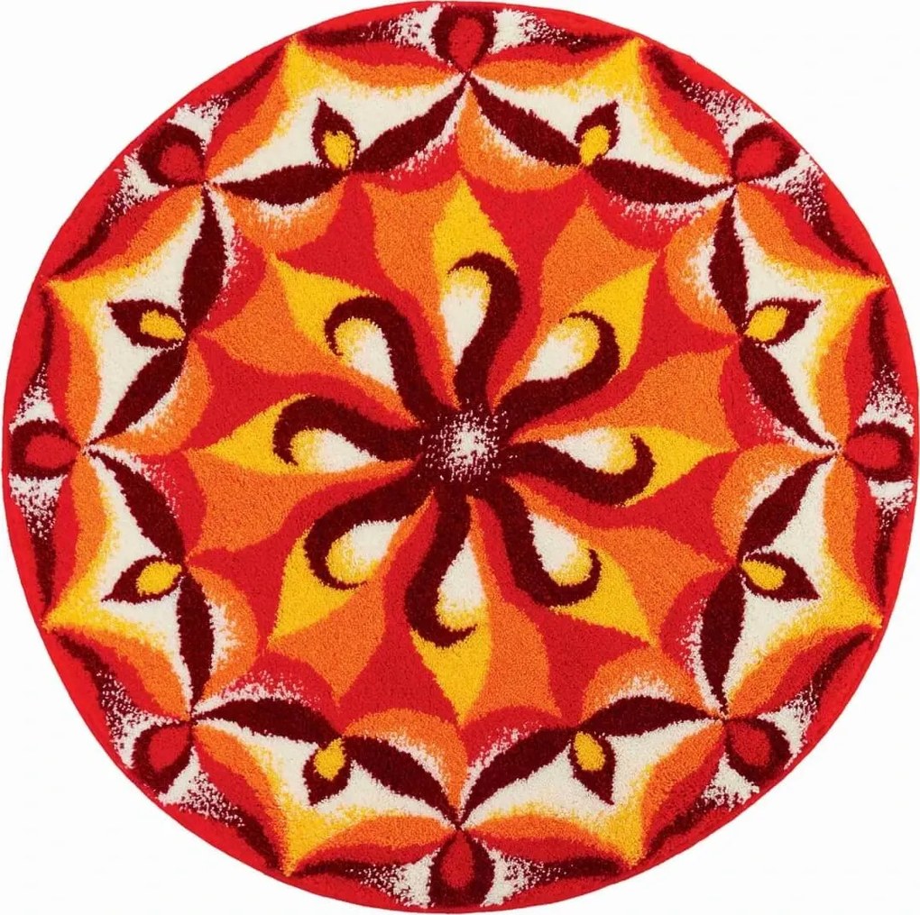 GRUND Mandala předložka TEMPERAMENT oranžová Rozměr: ø 100 cm